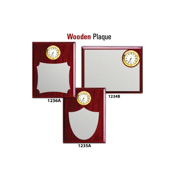 Wooden Plaques with Clock QS-MA1816 - Corporate Gifts Supplier in UAE ...