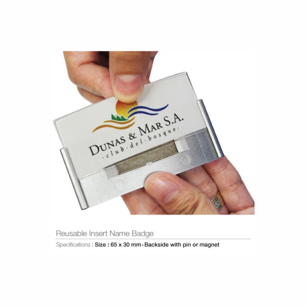 Reusable Insert Name Badges - Corporate Gifts Supplier in UAE - QasGifts