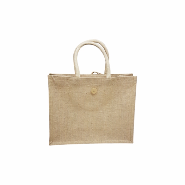 Jute Bag with Button Closure - Corporate Gifts Supplier in UAE - QasGifts
