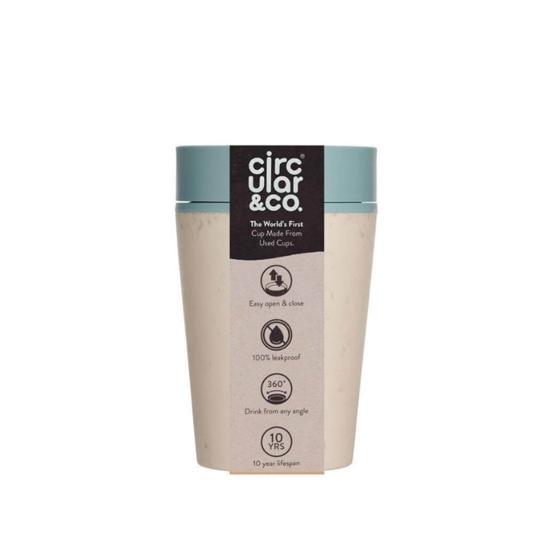 Circular Cup 8oz Cream & Faraway Blue - Corporate Gifts Supplier in UAE ...