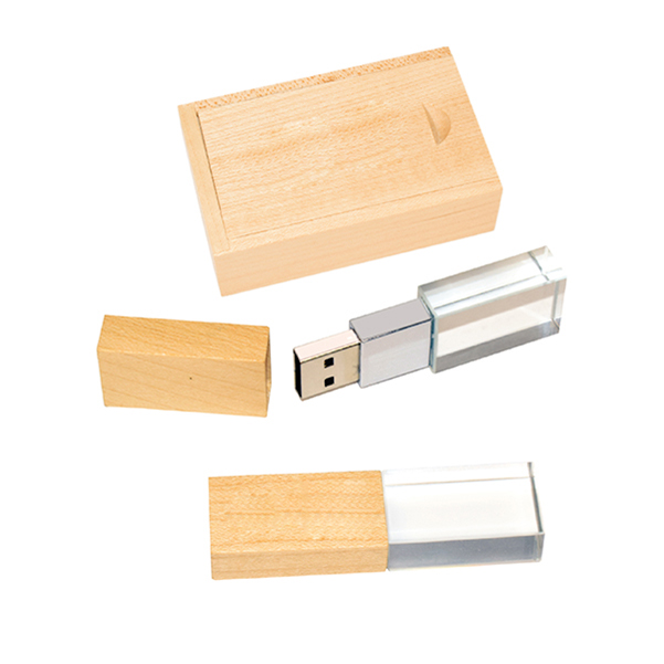 WOODEN CRYSTAL USB FLASH DRIVE - Corporate Gifts Supplier in UAE - QasGifts