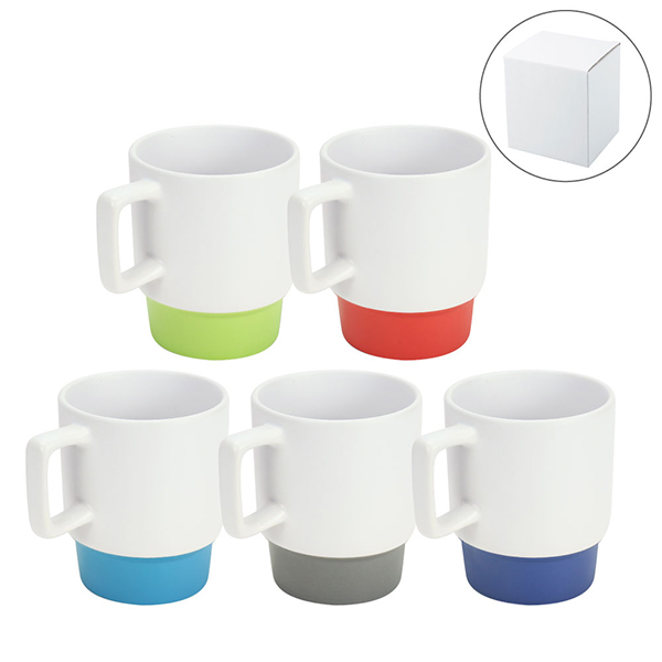 Ceramic Mugs with Bottom Clay in 12 Oz, Matte Finish - Corporate Gifts ...